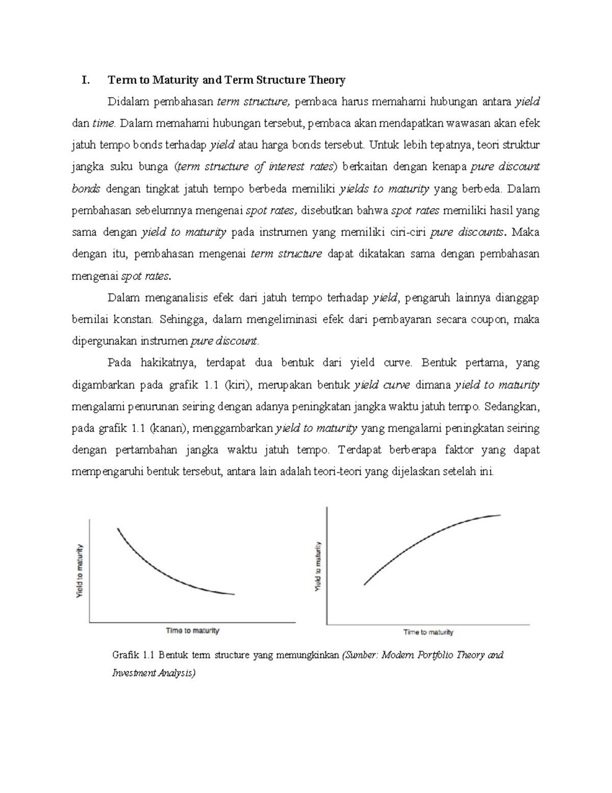Term to Maturity and Term Structure Theory - I. Term to Maturity and ...