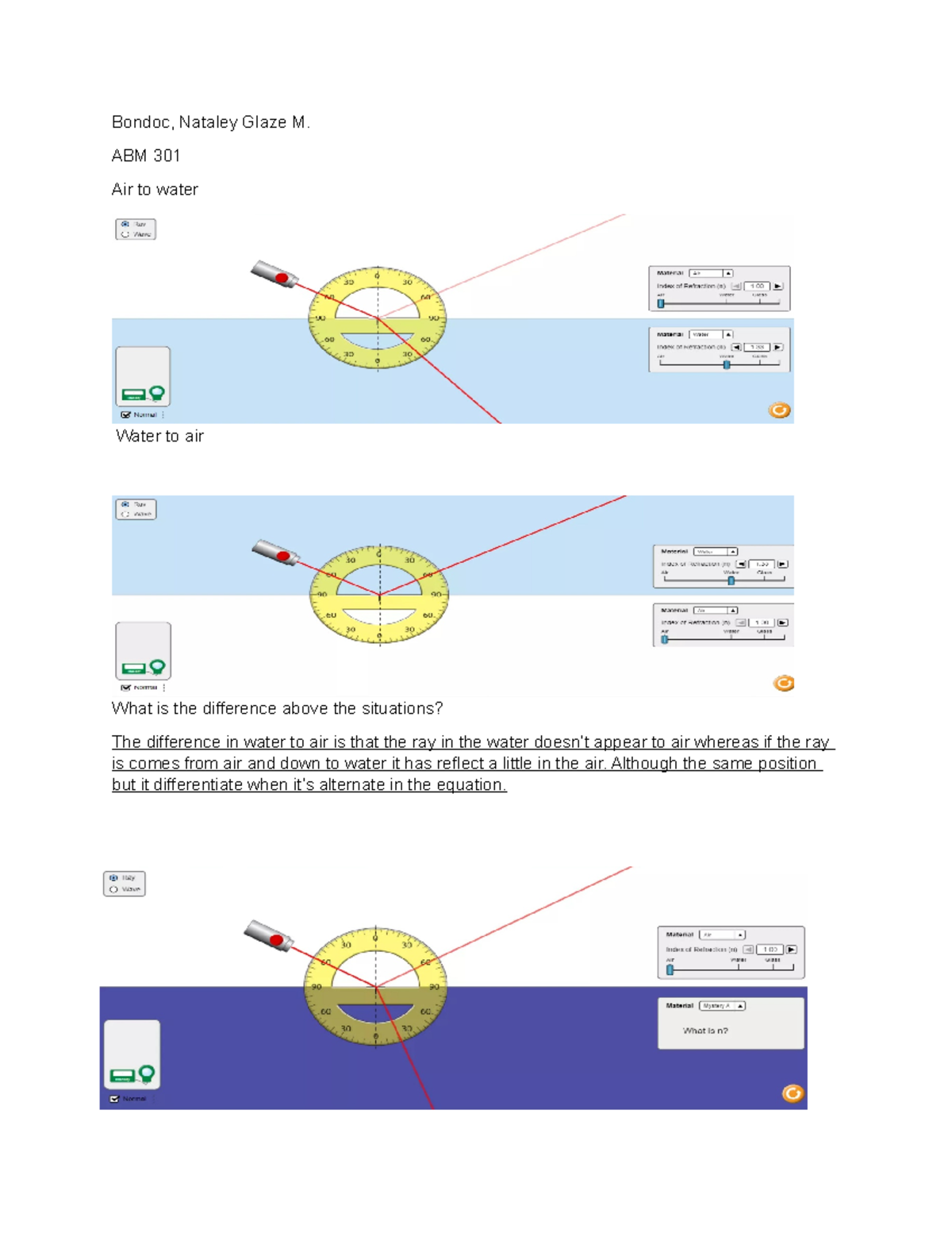 08 Journal Entry (SCI) - air to water - Bondoc, Nataley Glaze M. ABM ...