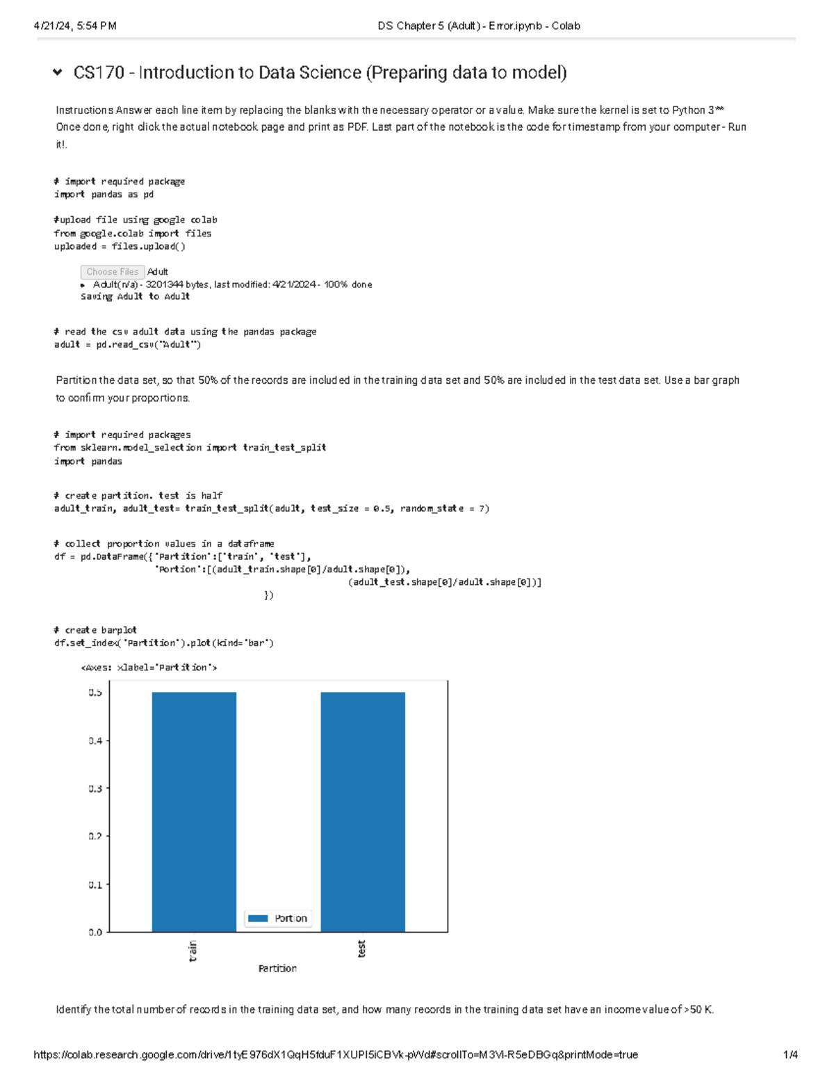 Sadsad DS Chapter 5 (Adult) - Error - Instructions Answer each line ...