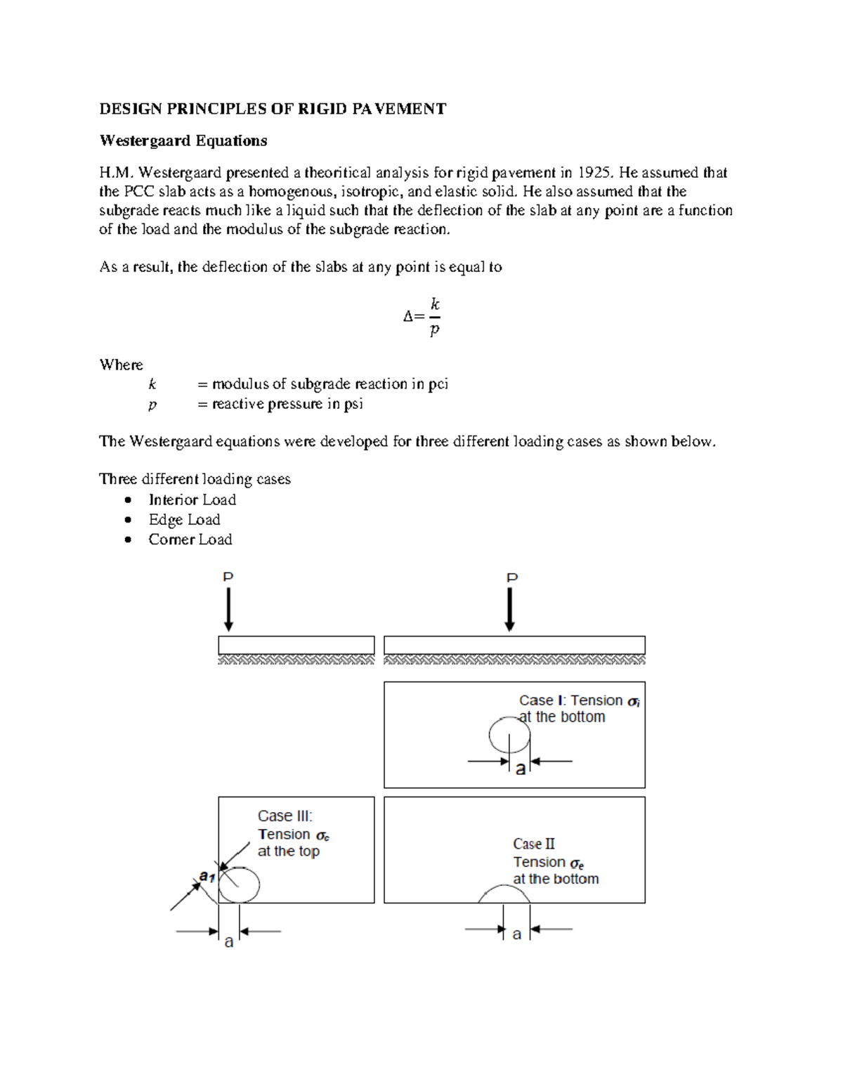 Module 4.3 Design Principles of Rigid Pavement - DESIGN PRINCIPLES OF ...