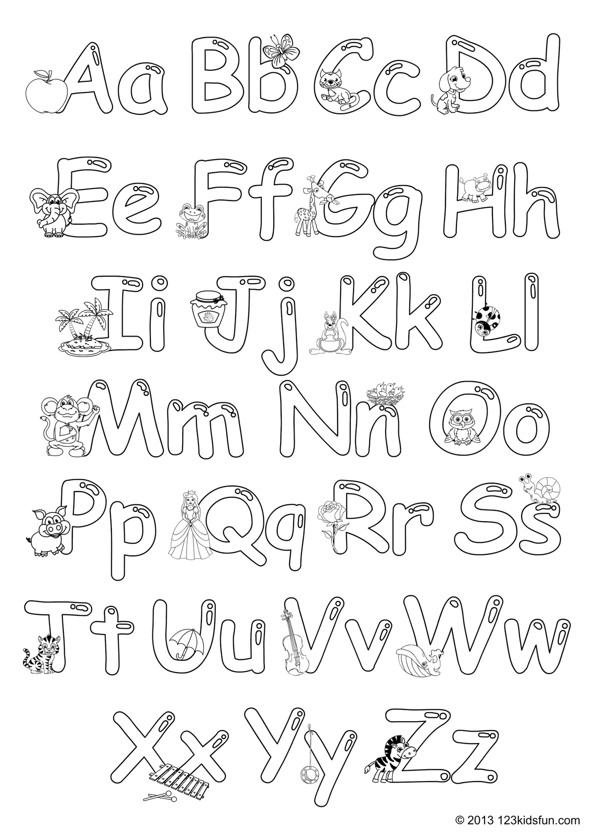 Alphabet - Curso de ingles - AaBbCes Sif HI Mro Nn 0 GUYV W W Yy 2013 ...