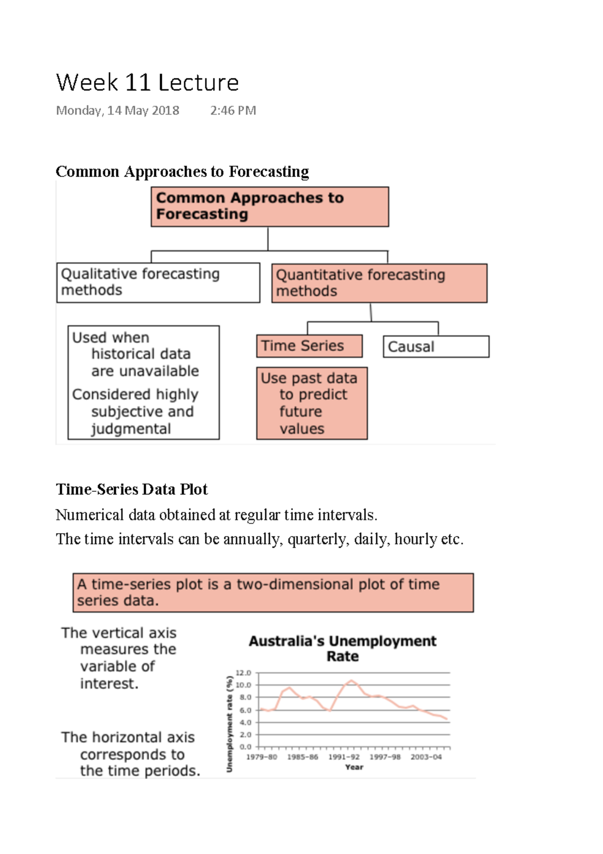 Week 11 Lecture - Week 11 Lecture Monday, 14 May 2018 2:46 PM Common ...
