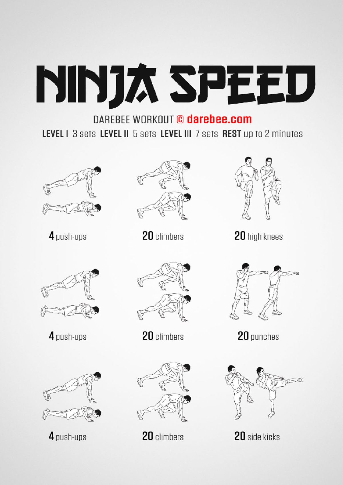 Ninja-speed-workout - workouts - NINJA SPEED DAREBEE WORKOUT C darebee ...