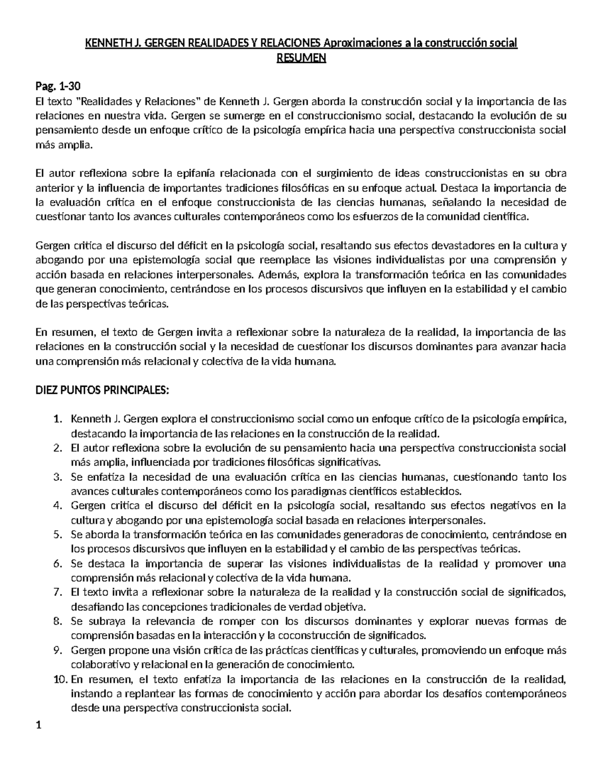 Kenneth J - KENNETH J. GERGEN REALIDADES Y RELACIONES Aproximaciones a ...