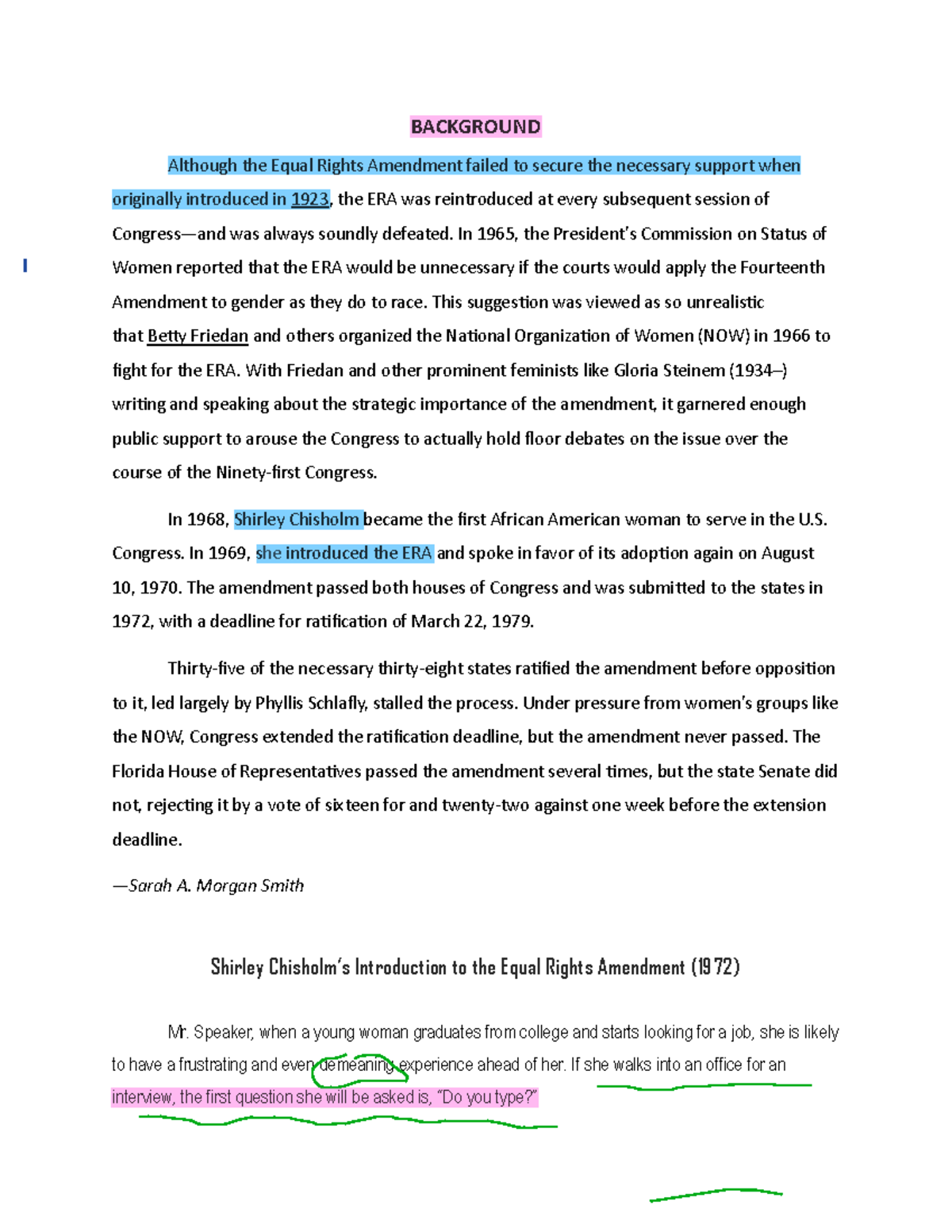 Annotated-Shirley%20Chisholm%20Intro%20to%20ERA - BACKGROUND Although ...