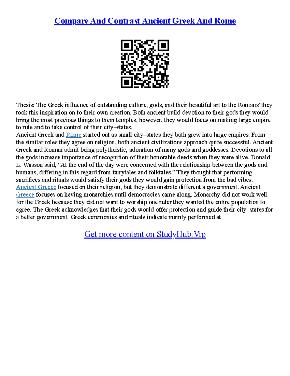 Conclusion For Compare And Contrast Essay - Compare And Contrast ...