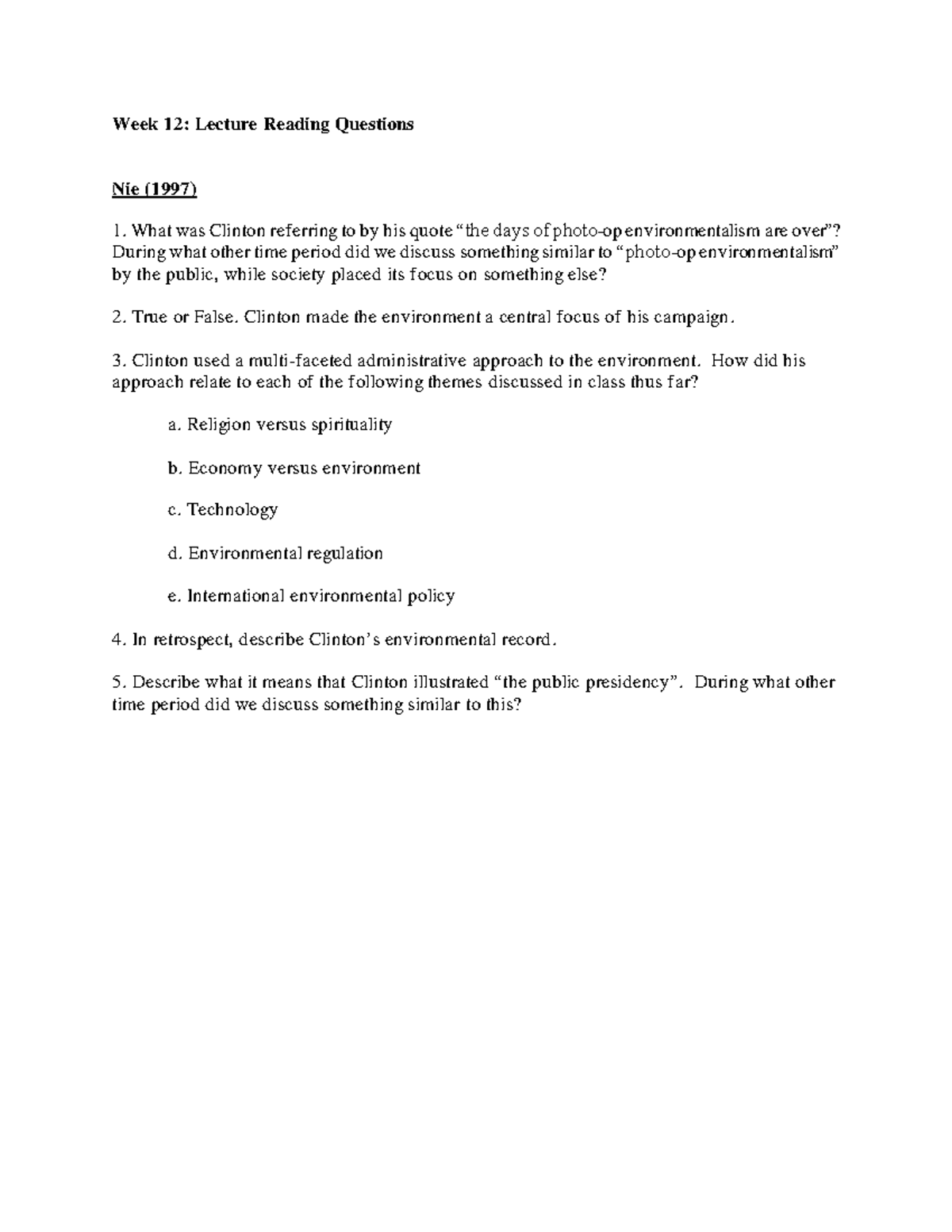 Week 12 - Lecture Reading Questions - Week 12 : Lecture Reading Questions Nie ( 1997 ) What was ...