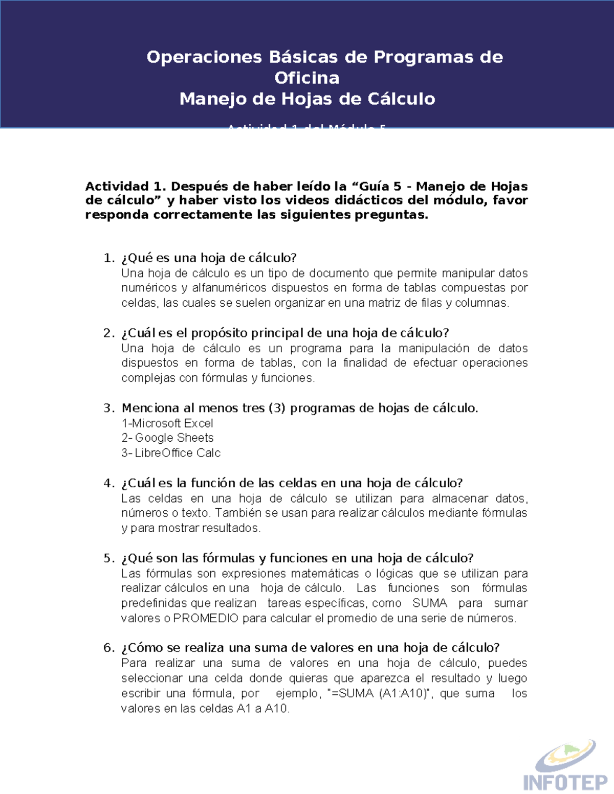 Actividad 1 - Modulo 5 - Operaciones Básicas de Programas de Oficina ...
