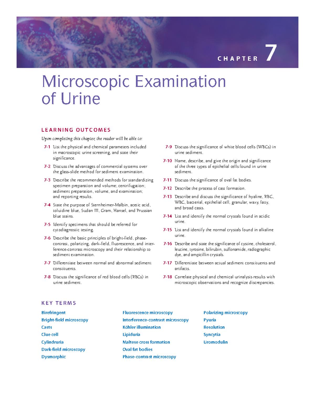 URINALYSIS OF URINE - Microscopic Examination of Urine L E A R N I N G ...
