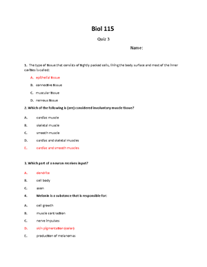 Quiz 1 - Quiz 1 - Quiz 1 1 the CORRECT order (1-5) of increasing ...