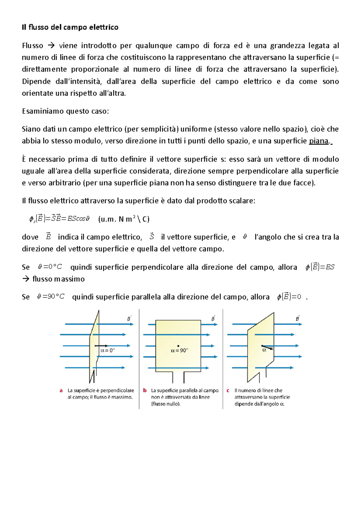 Flusso e teorema di gauss - Il flusso del campo elettrico Flusso viene ...