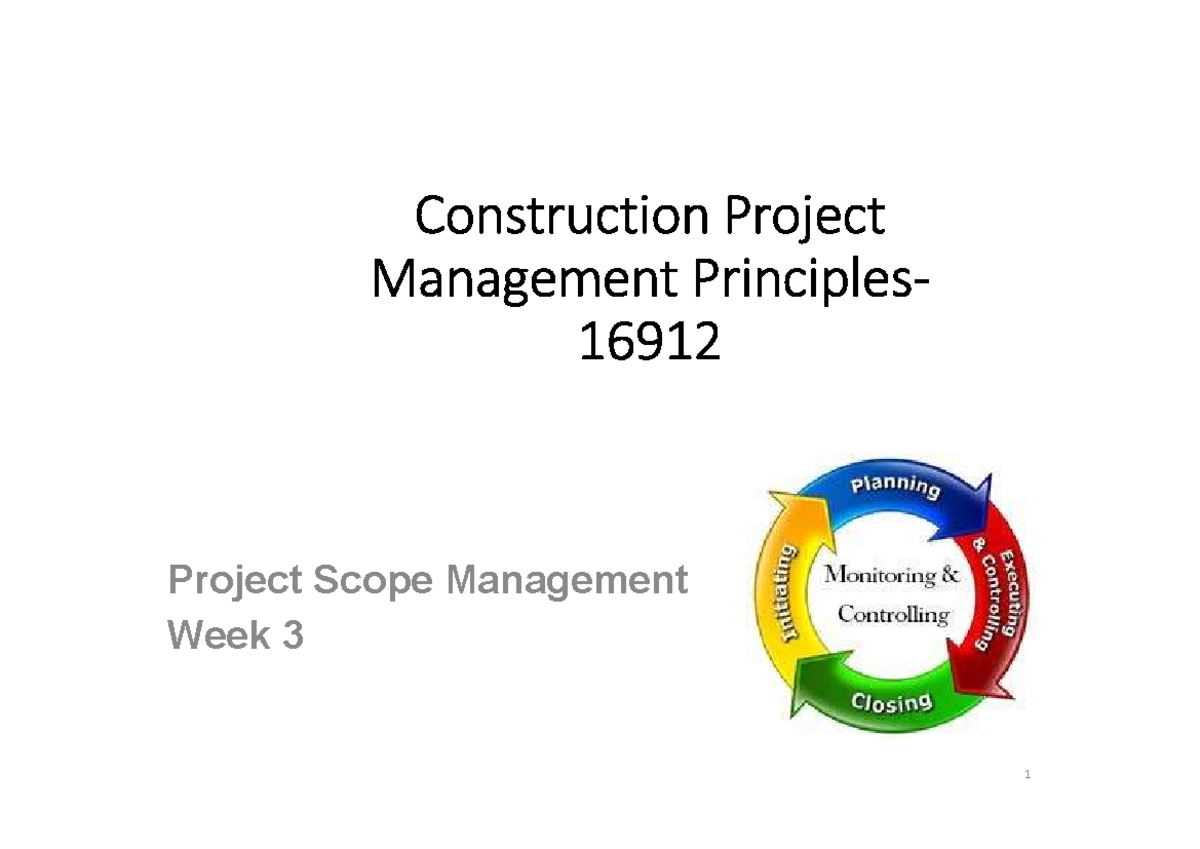 16912 - Week 3 2024 - notes - Construction Project Management ...