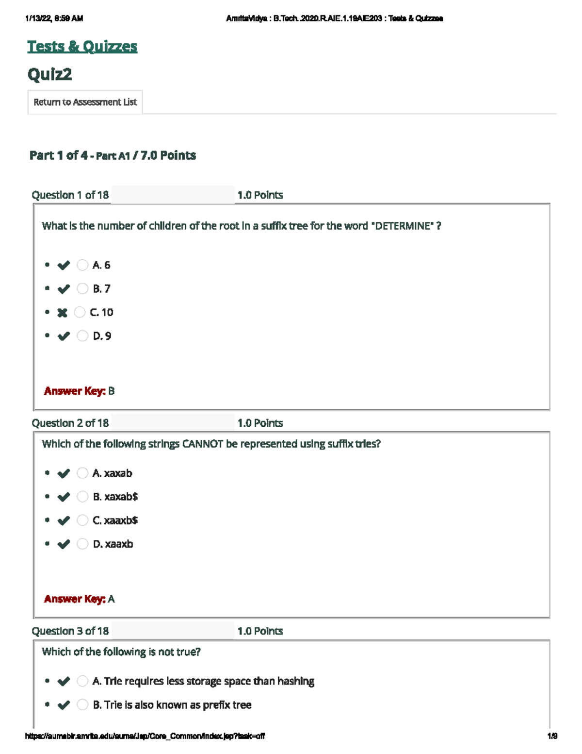 Dsa quiz for understand concept - Computer Networks - Studocu