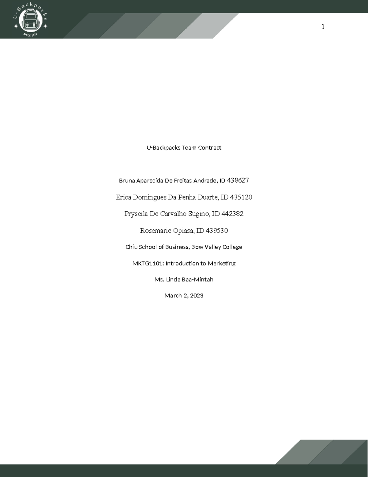 U-Backpack Team Contract - U-Backpacks Team Contract Bruna Aparecida De ...