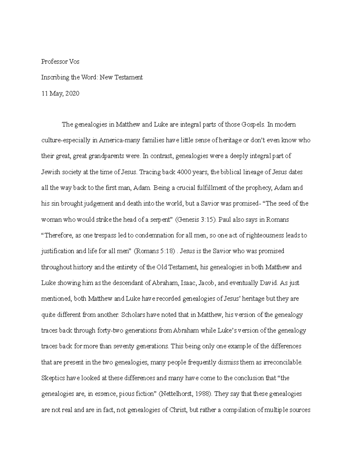 Theology research paper - Professor Vos Inscribing the Word: New ...