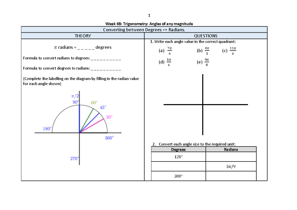 EFMT Study Notes Concept A Trigonometry Revision - Week 6B ...