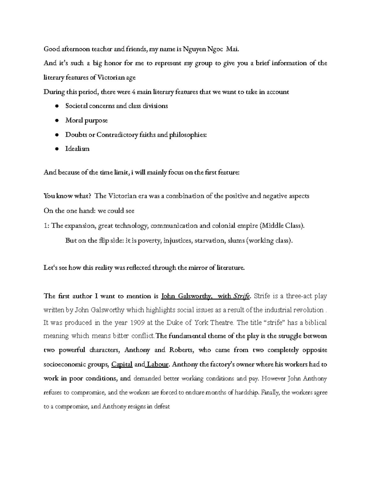 Rehearsal script - Google Docs - Good afternoon teacher and friends, my ...