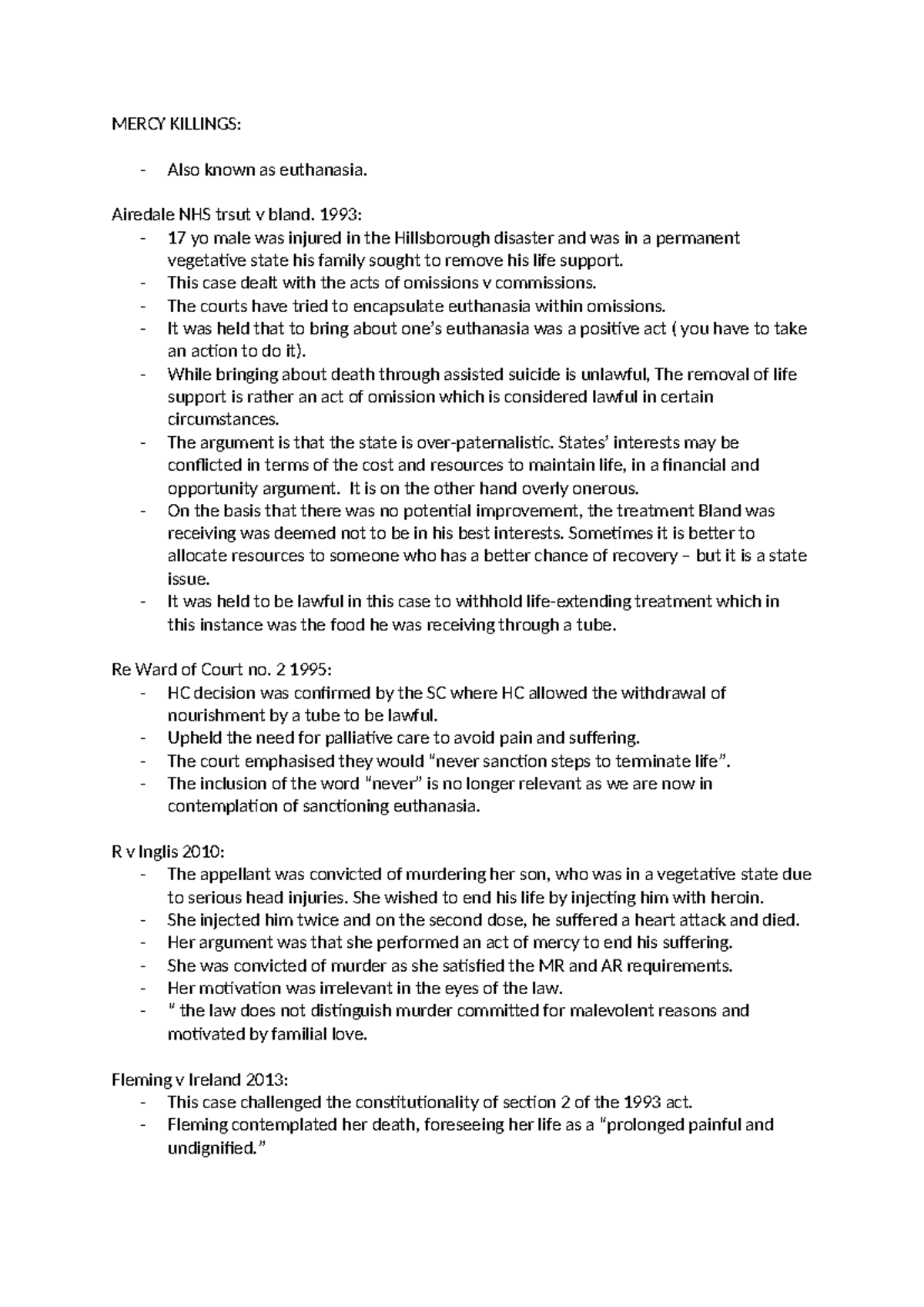 Mercy Killings- complete - MERCY KILLINGS: Also known as euthanasia ...