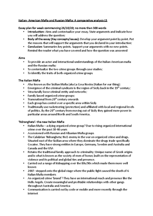 Transnational Organised and Corporate Crime Notes - Analyse the links ...
