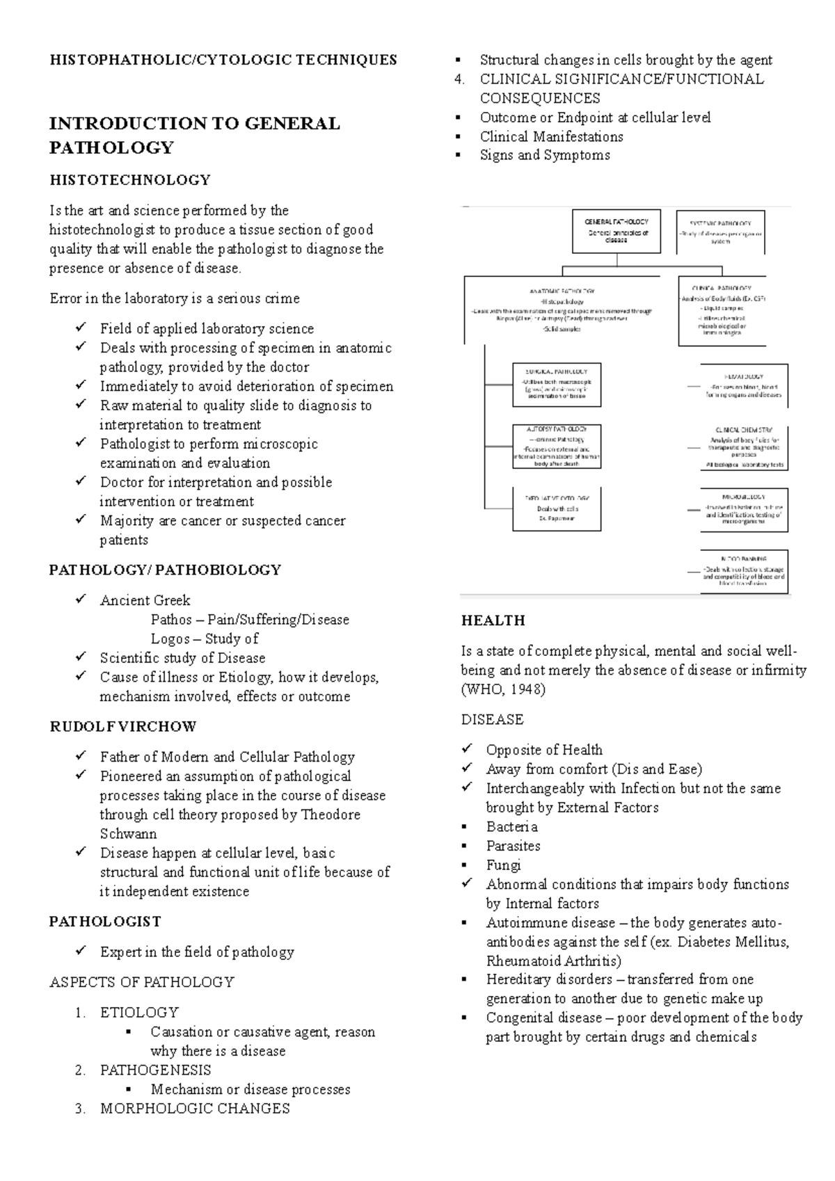 HPCT-lec- Notes - HISTOPHATHOLIC/CYTOLOGIC TECHNIQUES INTRODUCTION TO ...