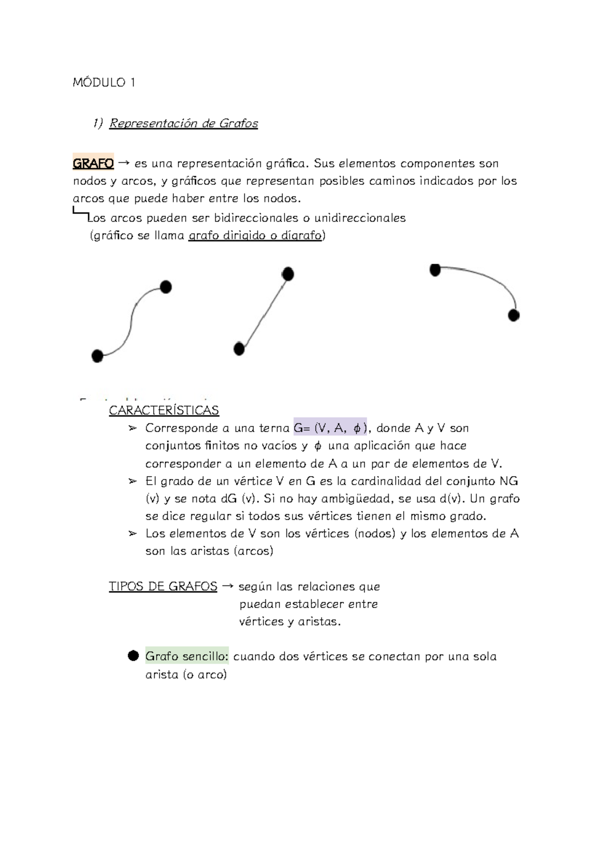 Mod. 1 - Resumen del módulo 1 de la materia Algoritmos y estructuras de ...