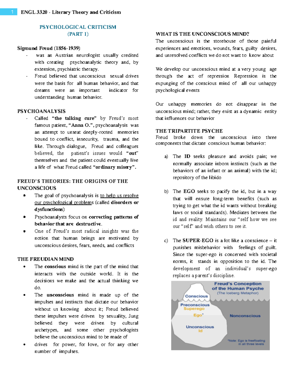 Psychological- Criticism - PSYCHOLOGICAL CRITICISM (PART 1) Sigmund ...