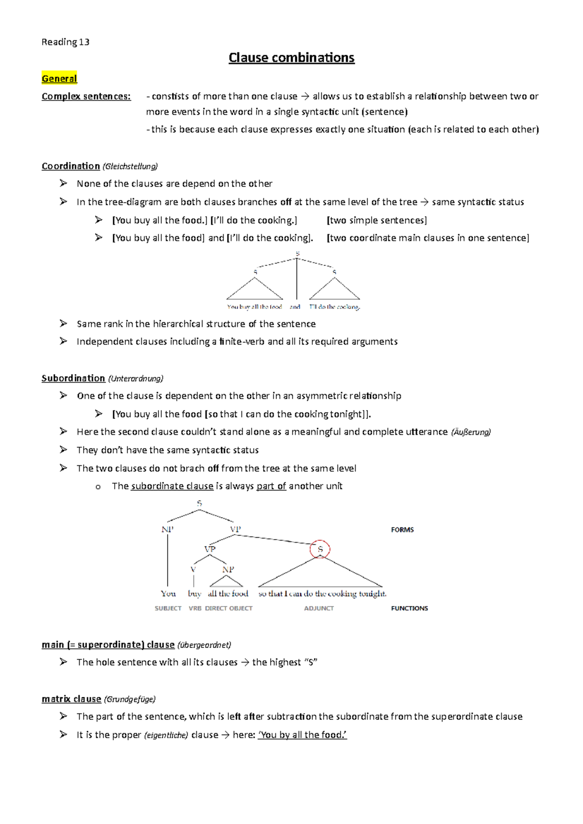 13 - Clause combinations - Clause combinations General Complex ...