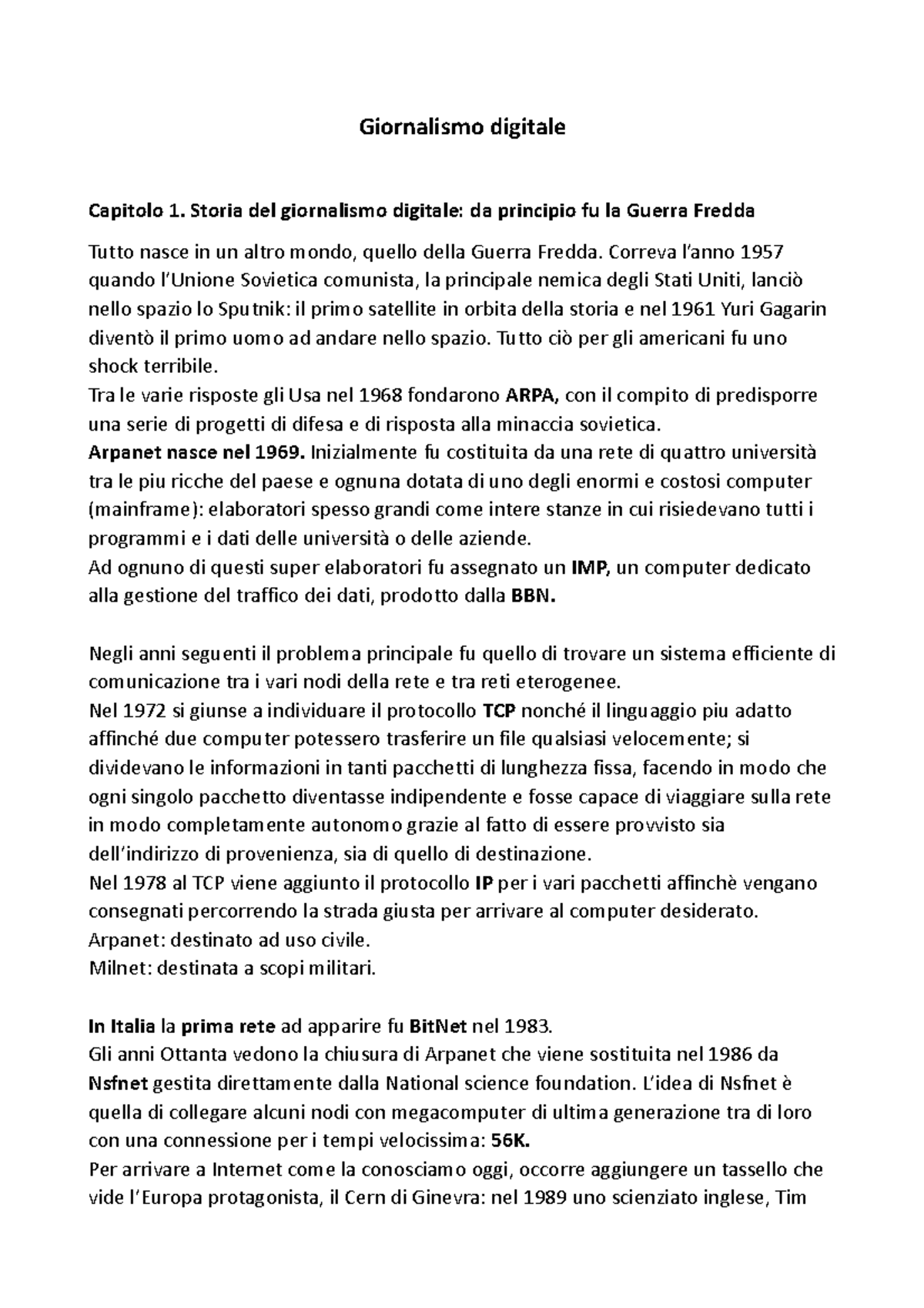 Giornalismo digitale - Giornalismo digitale Capitolo 1. Storia del giornalismo digitale: da ...