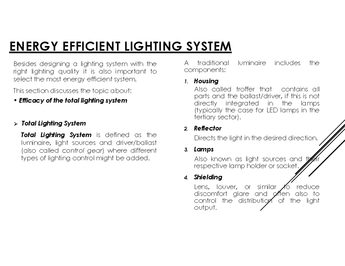 EE-413 Lecture-Notes-9 - ENERGY EFFICIENT LIGHTING SYSTEM Besides ...