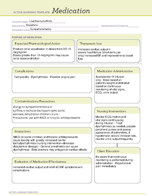 Anxiety System Disorder ATI Template - ACTIVE LEARNING TEMPLATES System ...