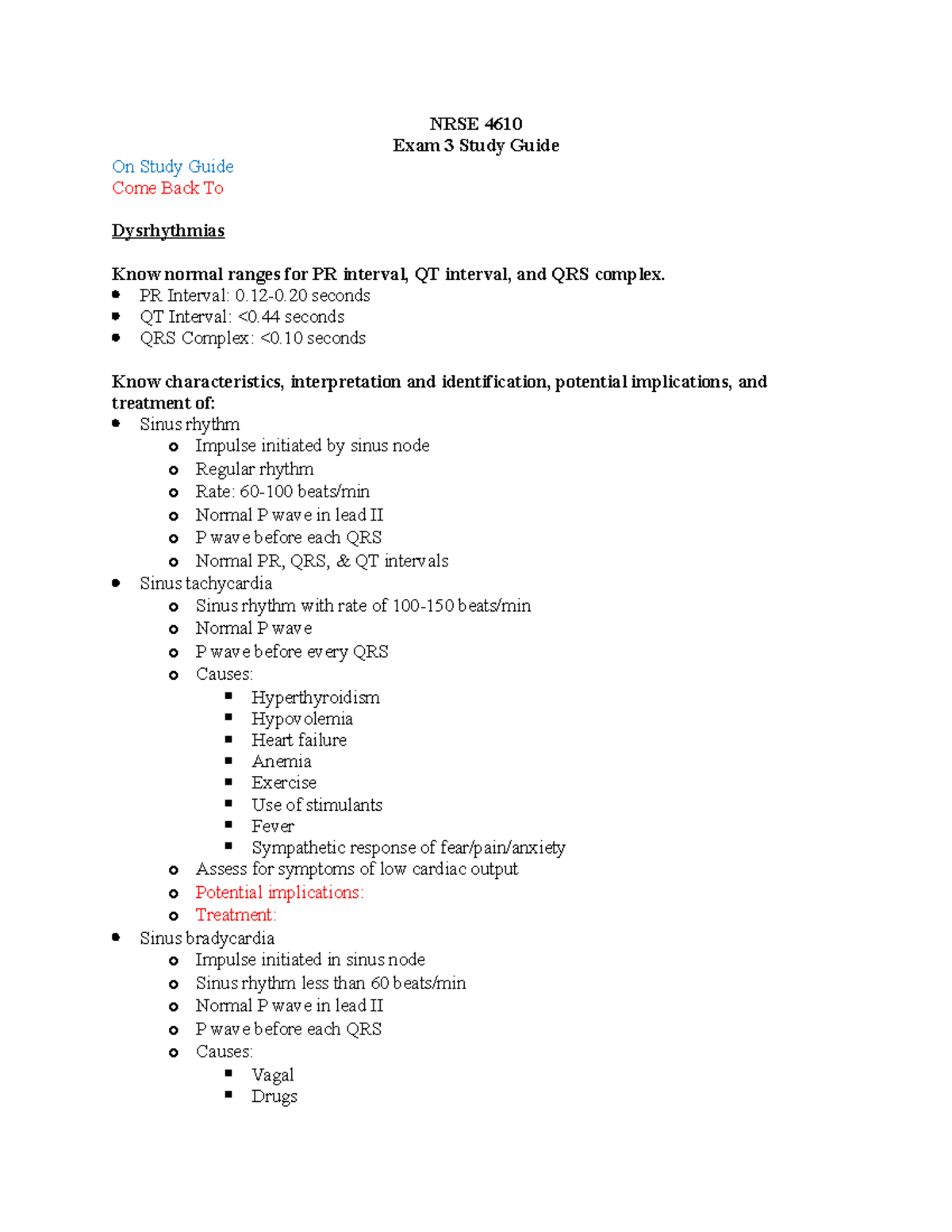 Exam 3 Study Guide - exam - NRSE 4610 Exam 3 Study Guide On Study Guide ...