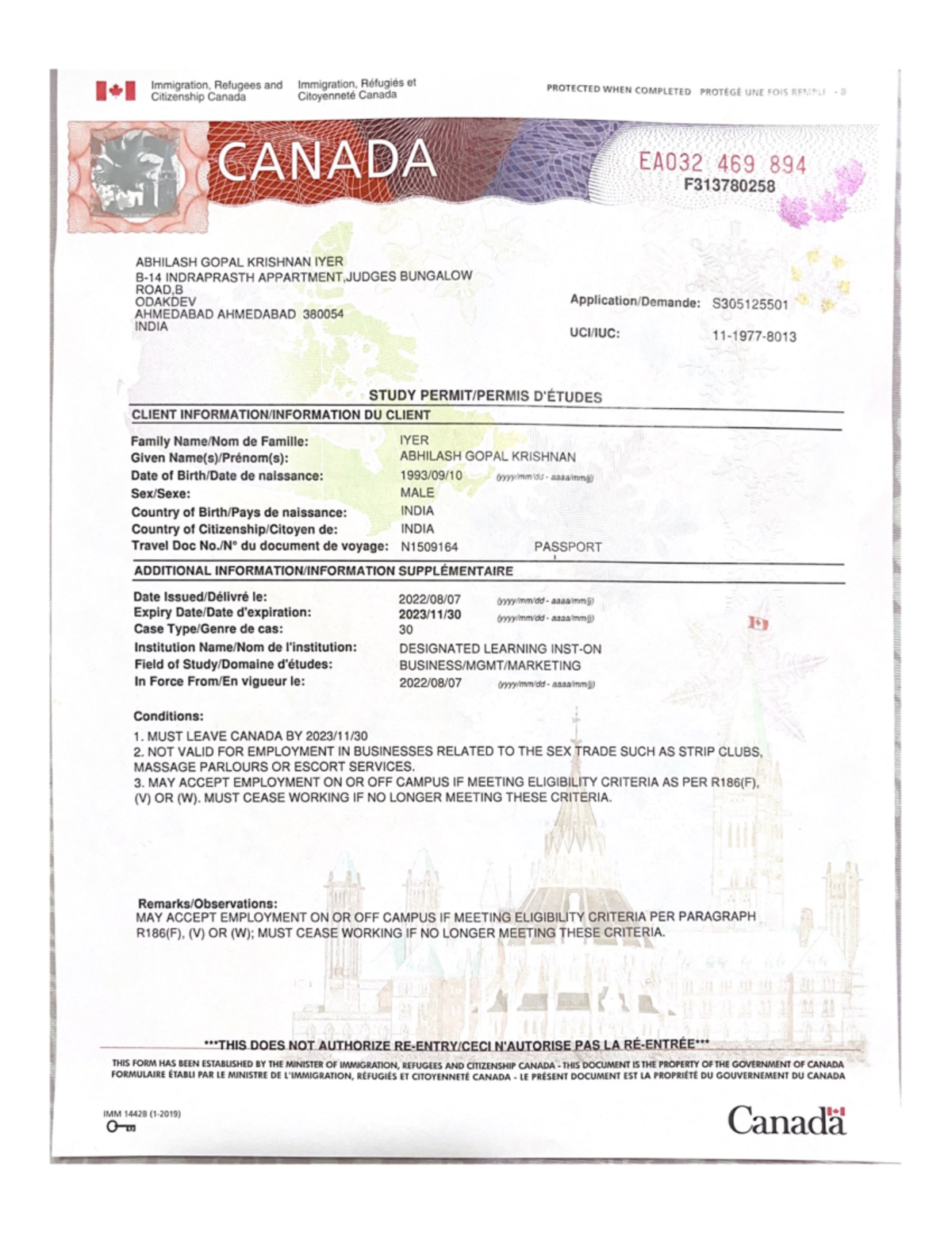 Study Permit - HRMN 1007 - Studocu