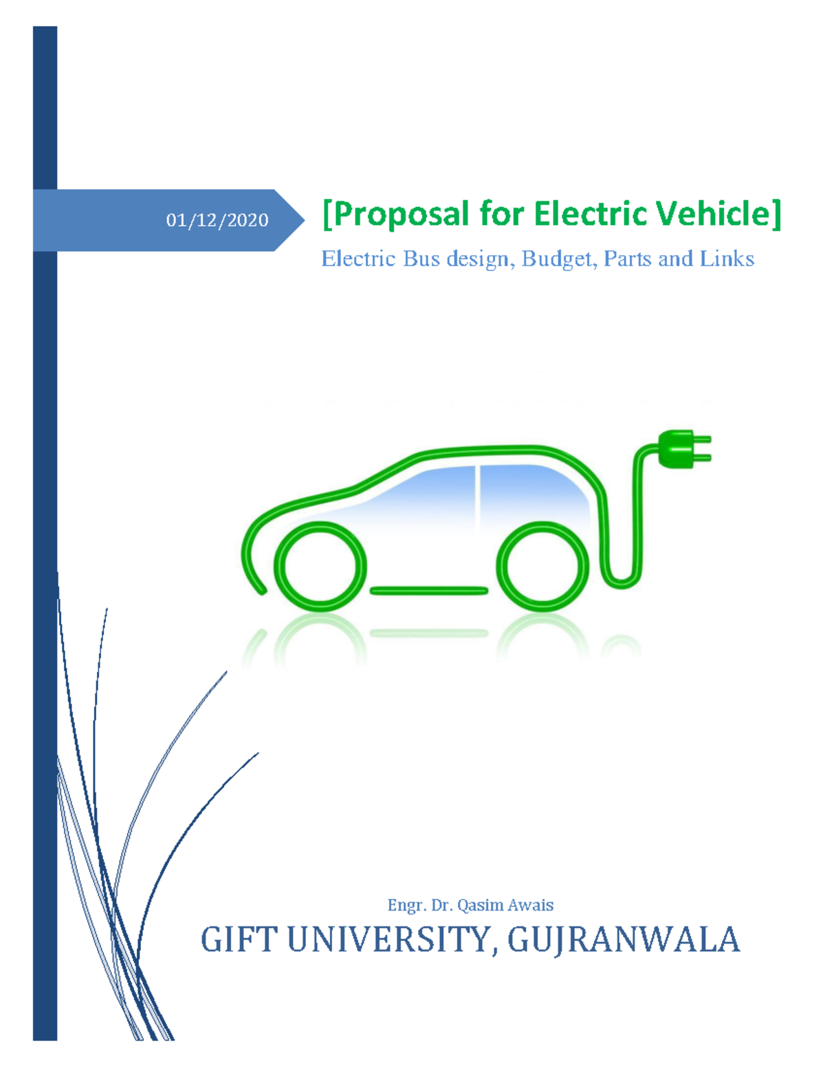 Electric Vehicle Project document 01-12-2020 - 01/12/2020 [Proposal for ...