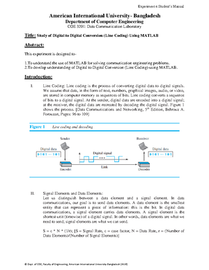 D Com EXP 1 Manual Fall 24-25 - American International University ...