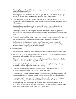 Geology Notes 4 - Formation and change of properties of rocks and ...