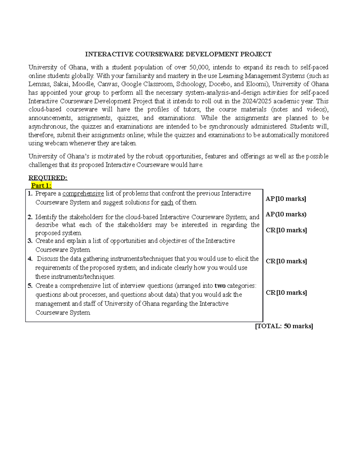 CS456 Interactive Courseware Development Project (Parts 1-3) - INTERACTIVE COURSEWARE ...