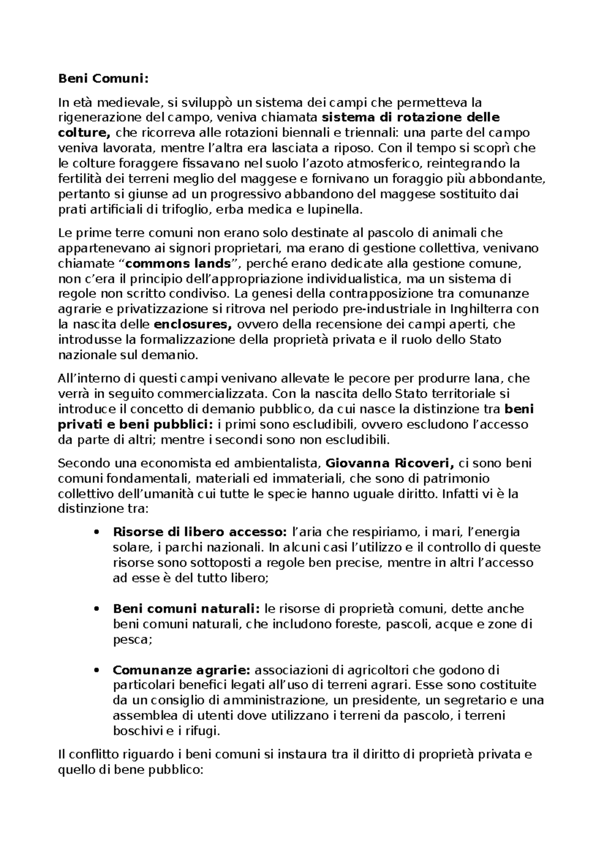 Beni Comuni - Beni Comuni: In età medievale, si sviluppò un sistema dei ...