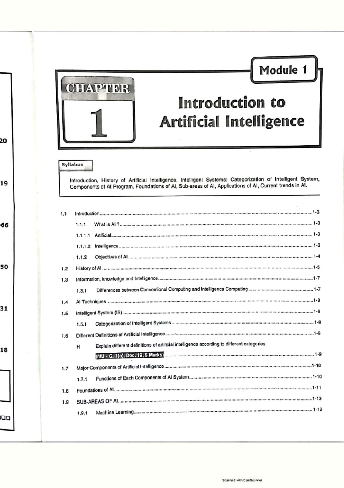 AI chapter 1 - Module 1 CHAPTER Introduction to Artificial Intelligence ...
