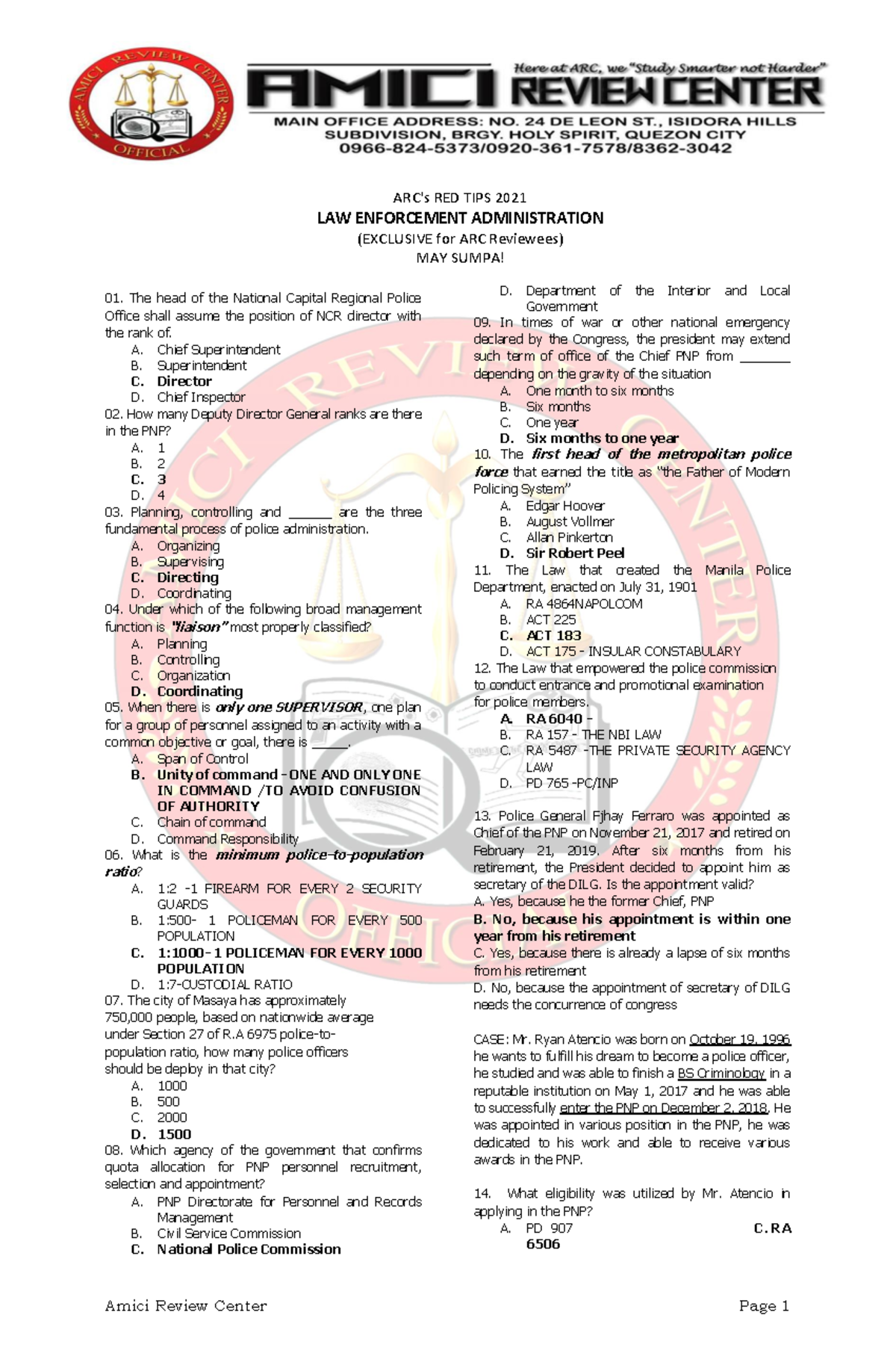 LEA-RED-TIPS - Lea ratio - The head of the National Capital Regional ...