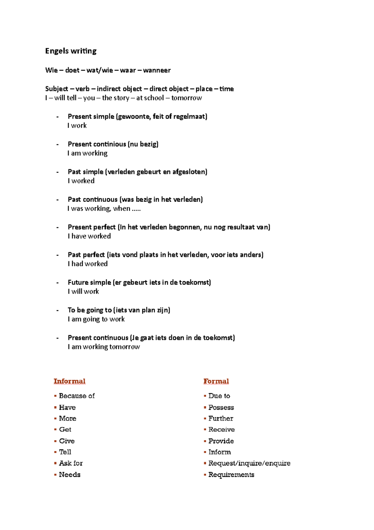 Engels writing - Open explaining how you got hold of the contact ...