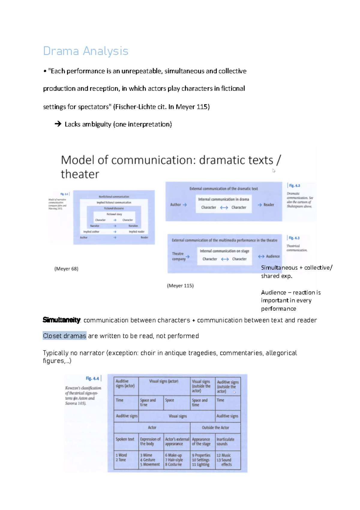 11. Drama Analysis - Drama Analysis "Each performance is an ...