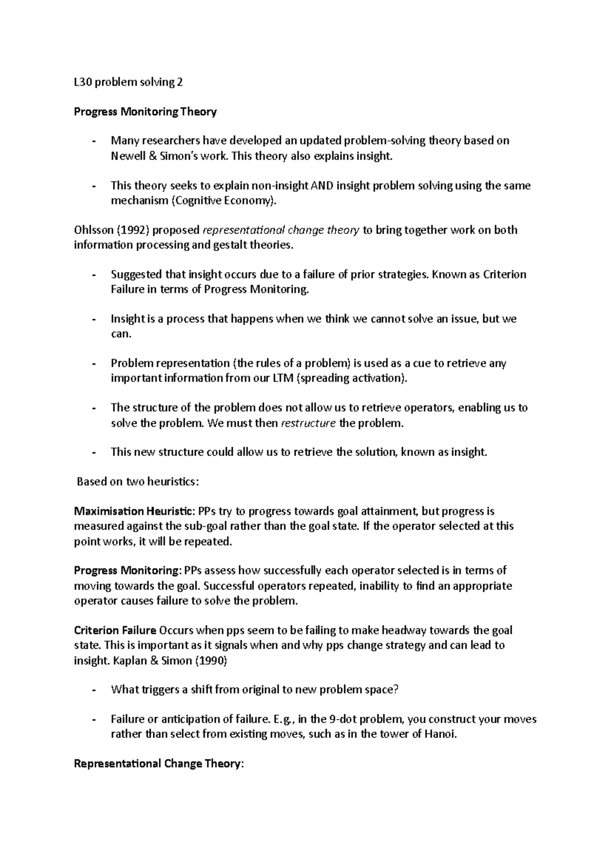 L30 Problem Solving 2 Ps2 L30 Problem Solving 2 Progress Monitoring