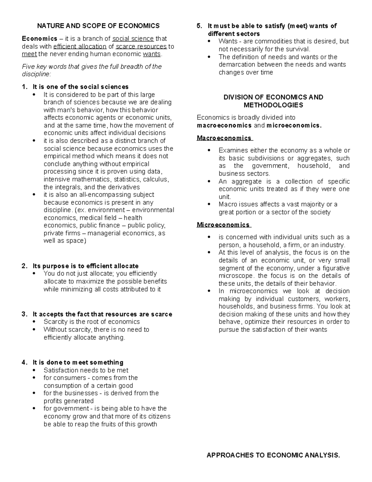 Managerial Economics Module 1 - Lecture notes 1 - Accountancy - Studocu