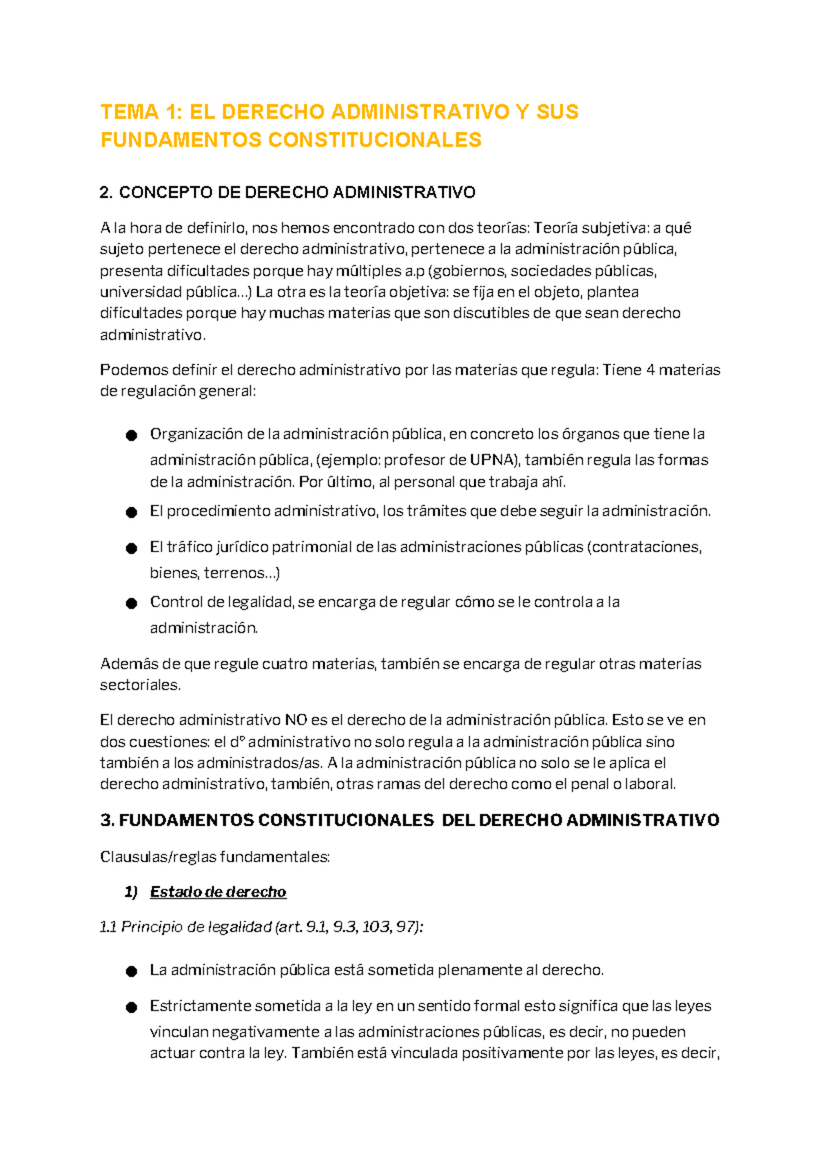 Derecho Administrativo Tema 1, 2 y 3 - TEMA 1: EL DERECHO ADMINISTRATIVO Y SUS FUNDAMENTOS - Studocu