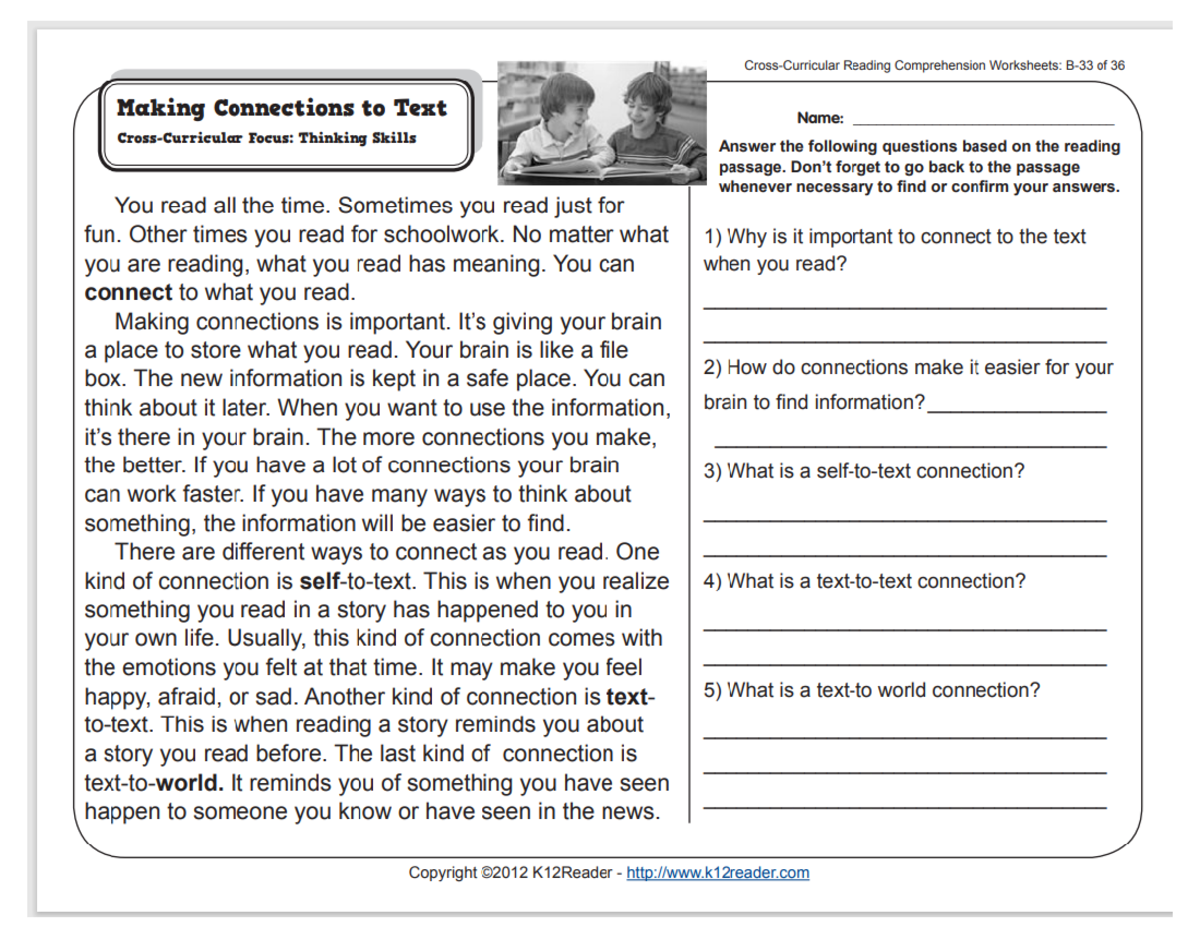 Making Connections Activity - Bachelor of elementary eduacation ...