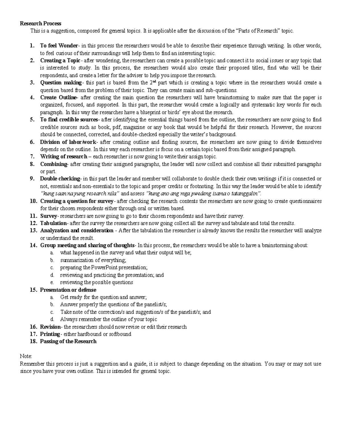 Research Process practical research - Research Process This is a ...