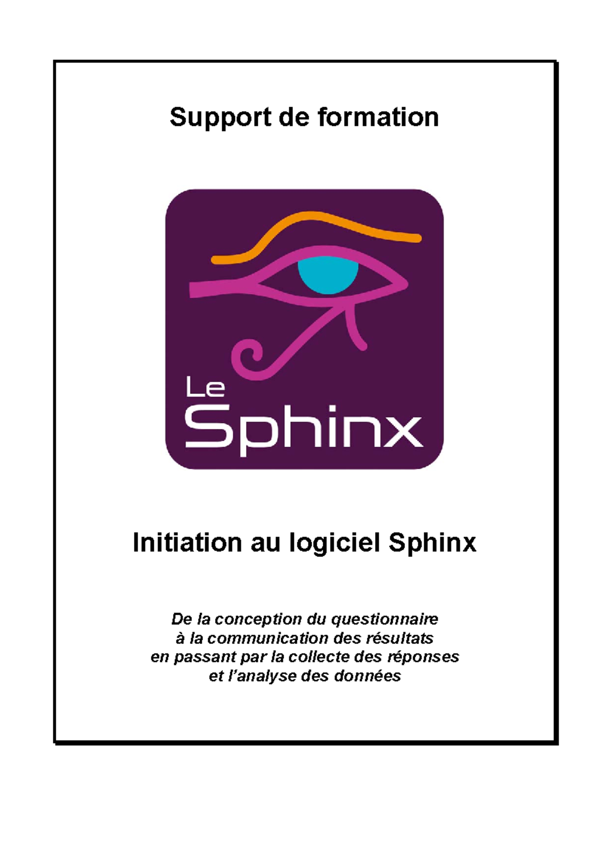 Support formation initiation- Sphinx - Support de formation Initiation ...