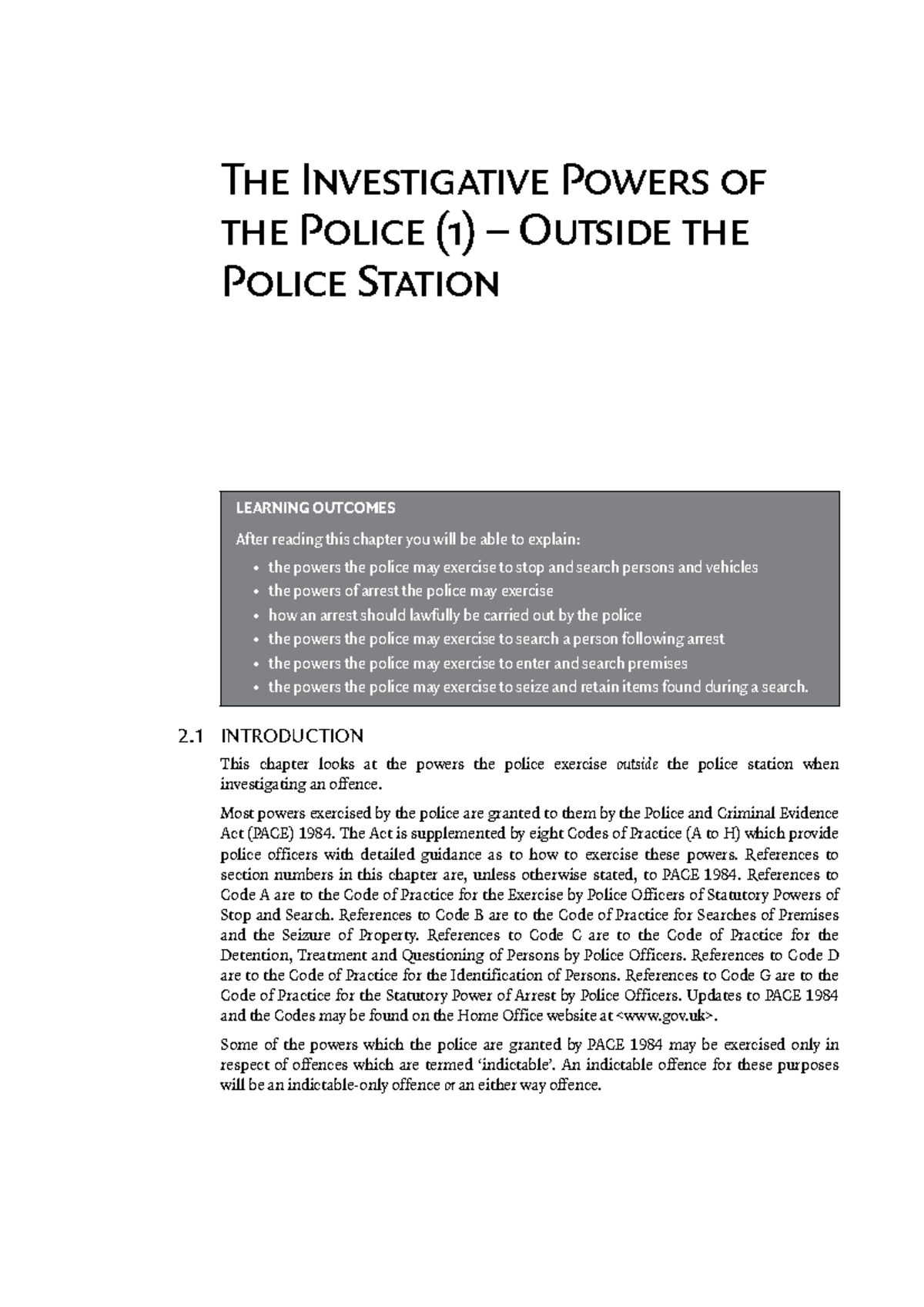 Investigation Powers of Police - The Investigative Powers of the Police ...