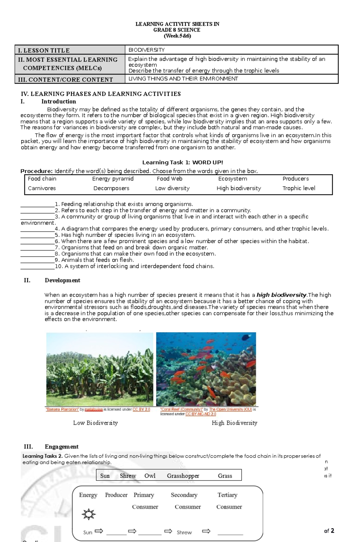 LAS-IN- Science-8-for week-5and 6 - LEARNING ACTIVITY SHEETS IN GRADE 8 ...