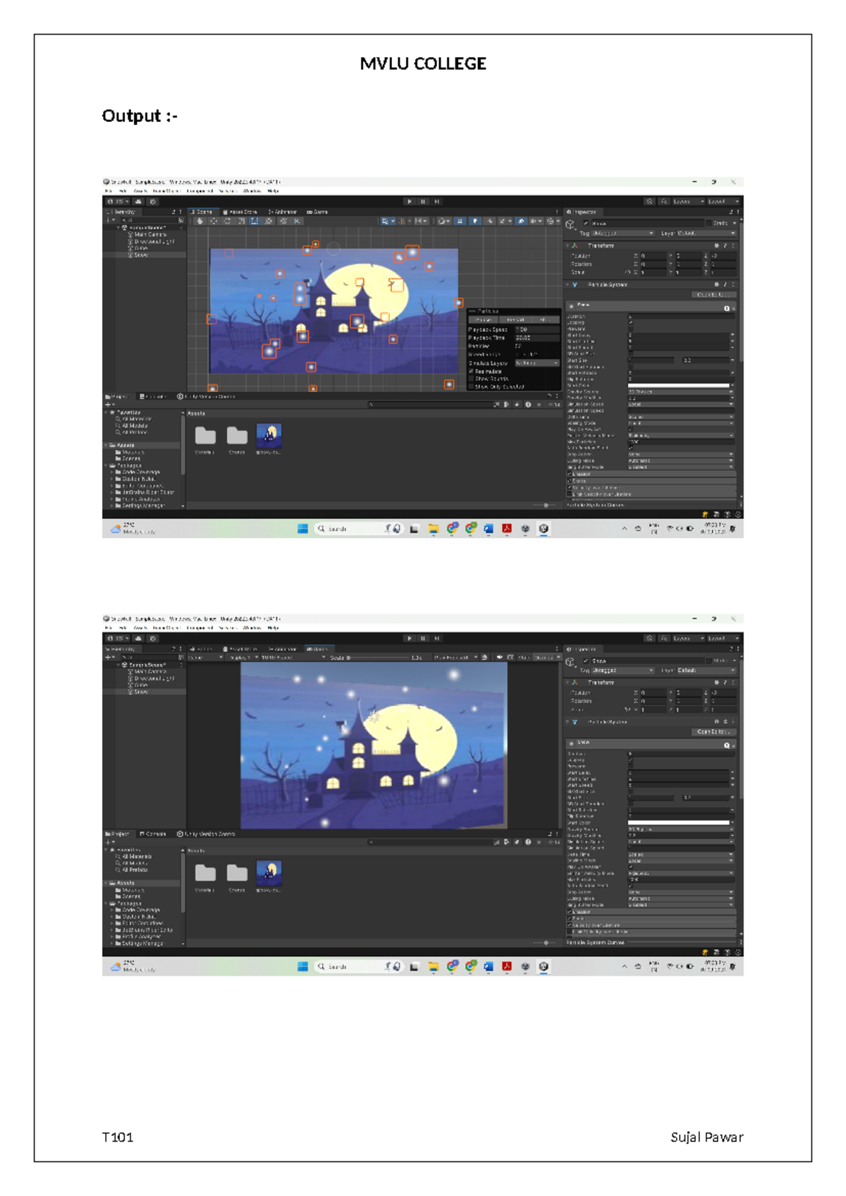 Sujalgp - game programming tycs practical 2024 - MVLU COLLEGE Output ...